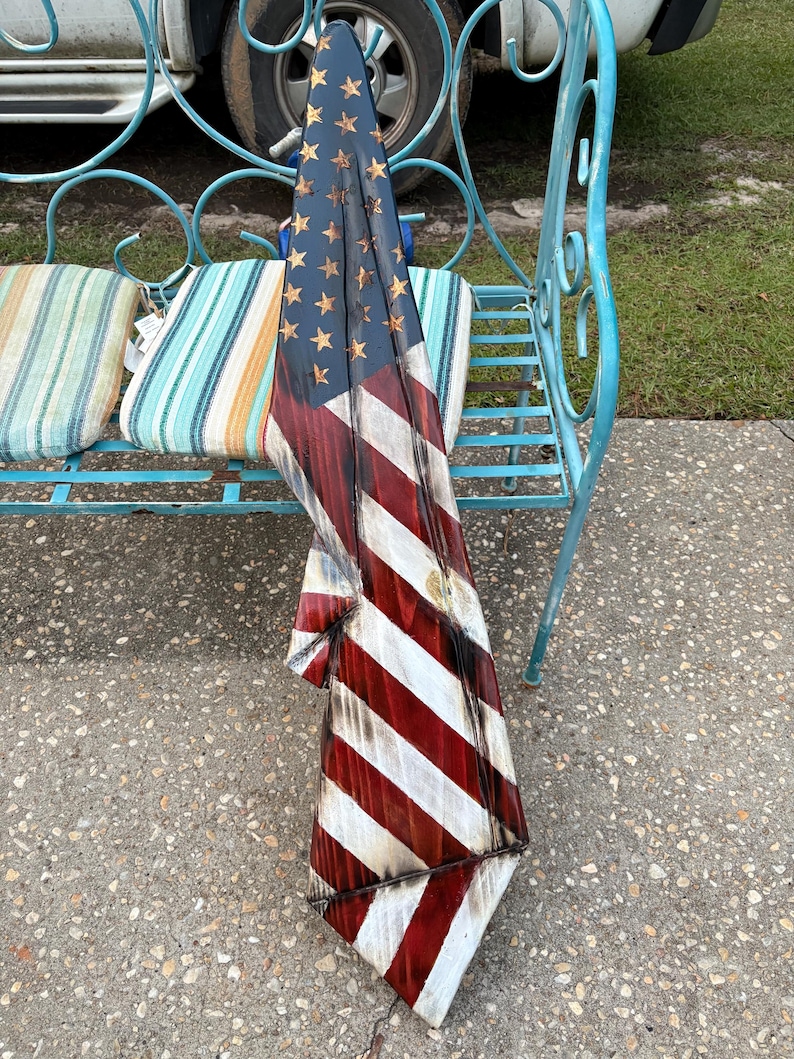 Handmade Draped Wooden American Flags - Etsy