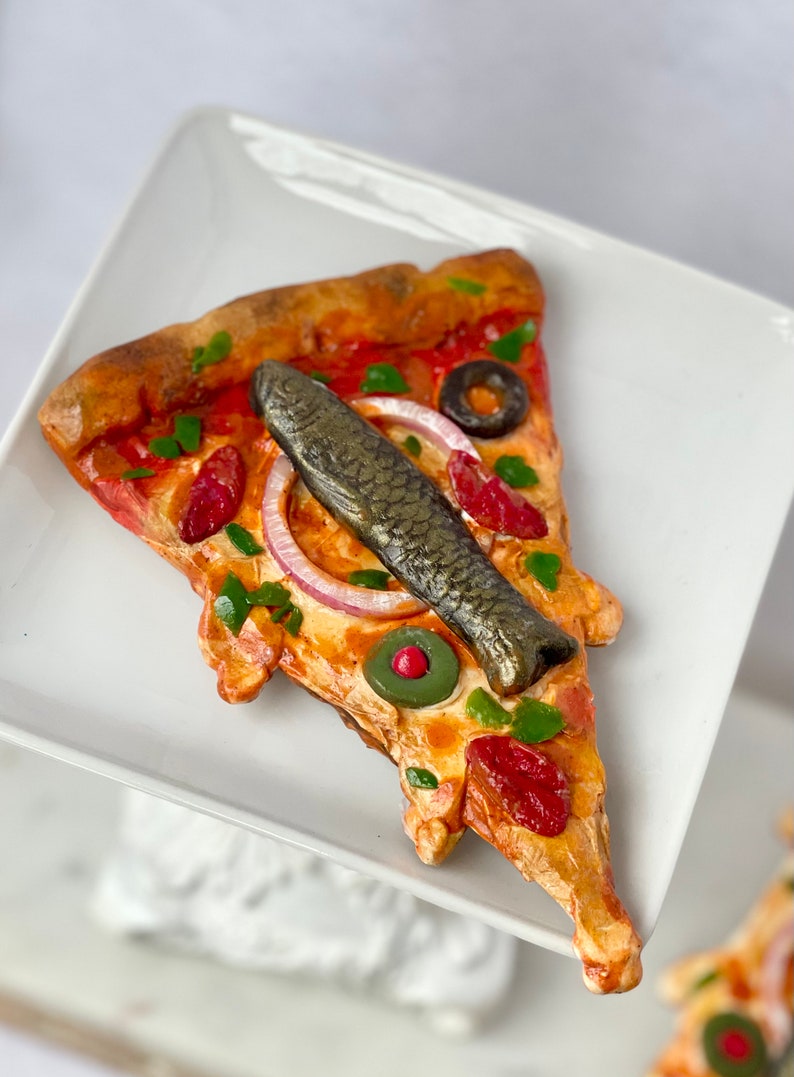 FAKE Anchovy Sardine Pizza Slice, Photo Prop, Kitchen Decor - Etsy