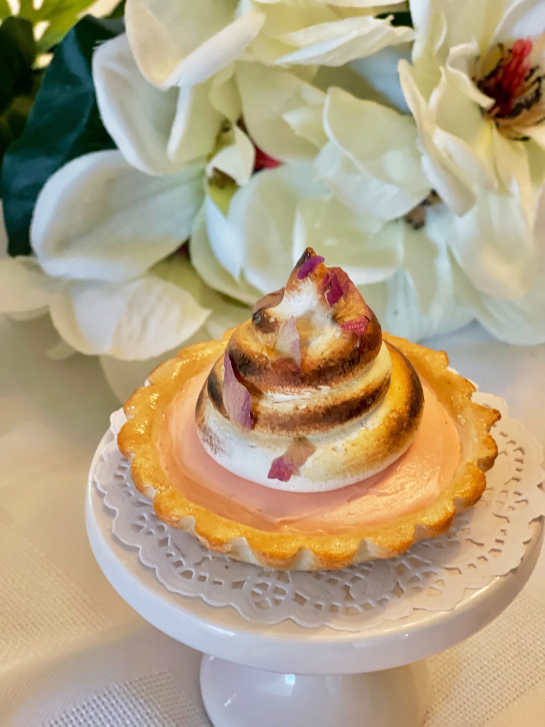 FAKE Mini Pink Grapefruit Cream Tart, Kitchen Decor - Etsy
