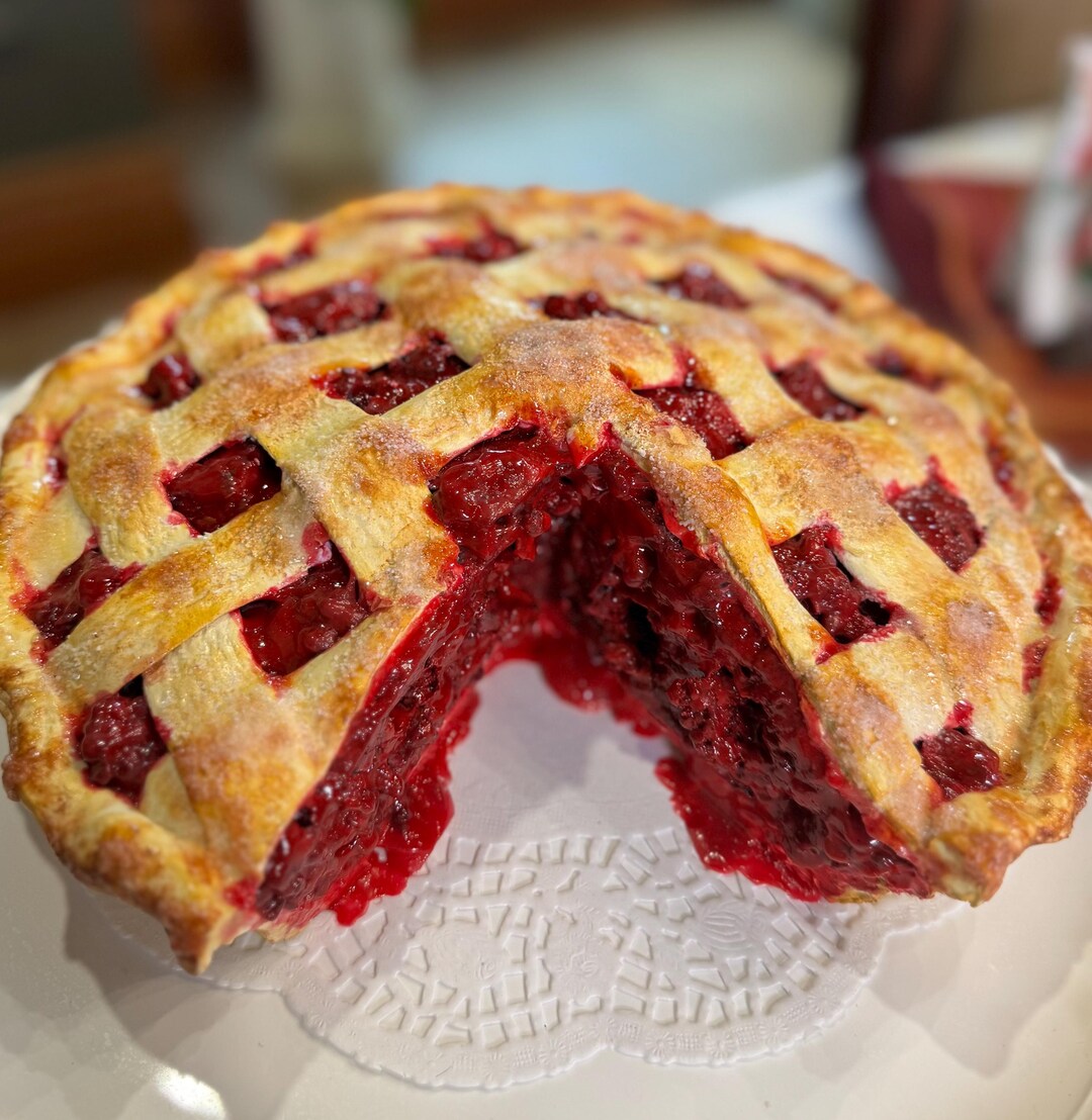 FAKE Mixed Berry Lattice Pie, With Slice Taken Out, Photo Prop, Food ...