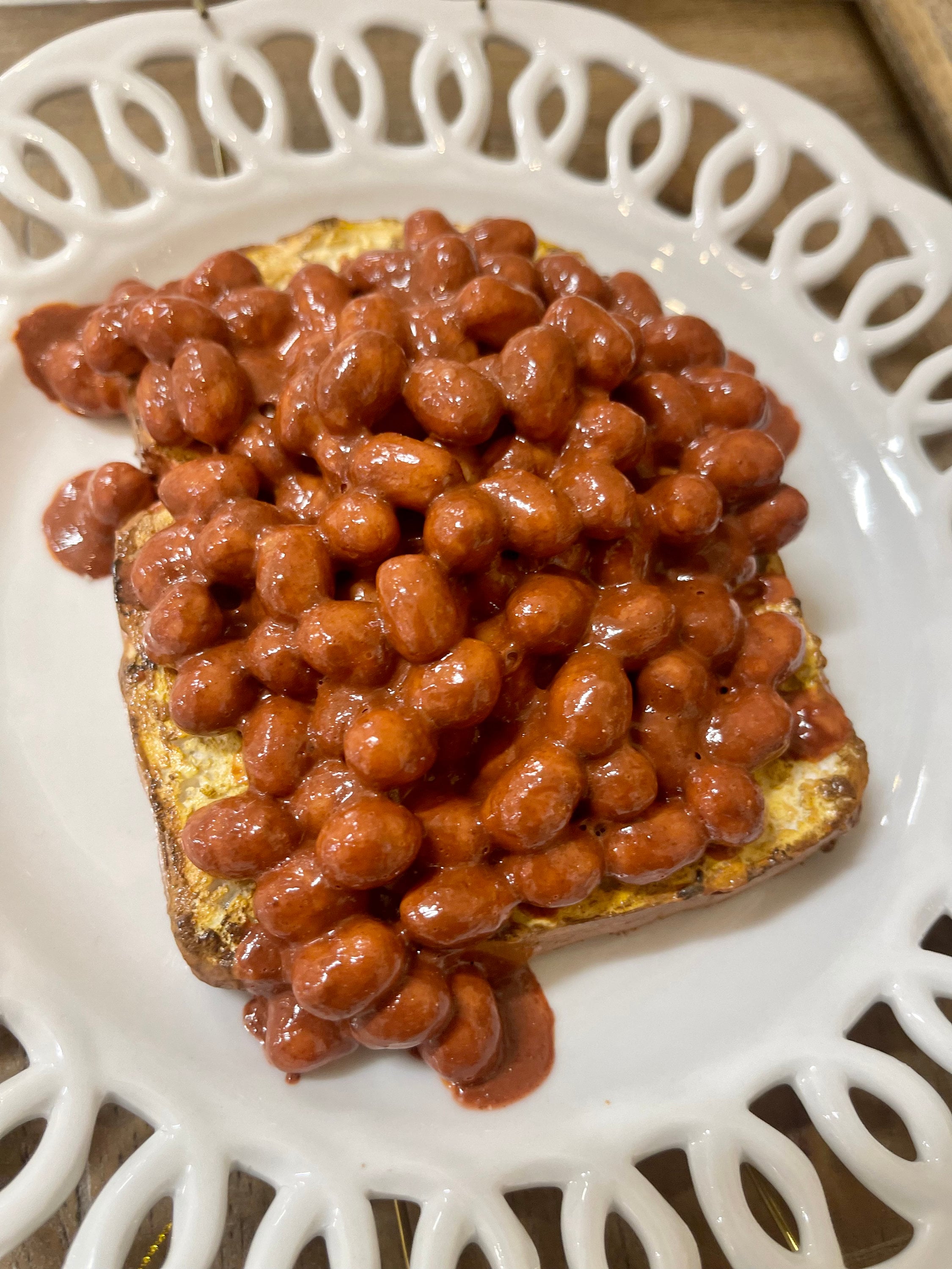 FAKE Baked Beans on Toast, Kitchen Decor - Etsy