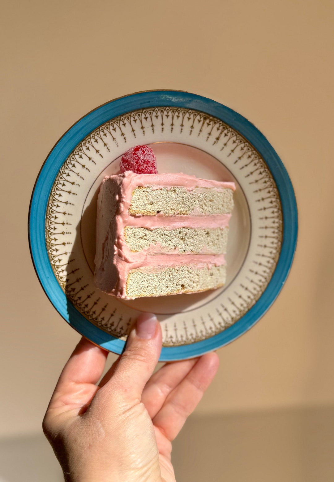 FAKE Vanilla Spongecake With Raspberry Frosting, Food Art, Home Staging ...