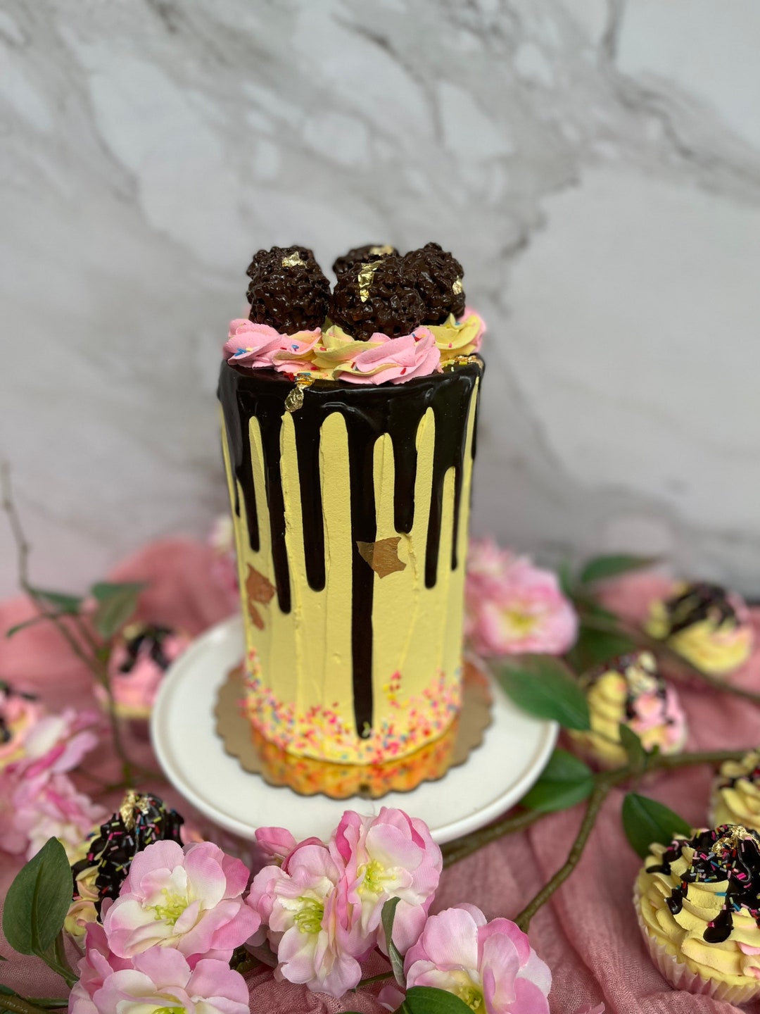 FAKE Ferrero Rocher Bakery Style Cake, Kitchen Decor - Etsy