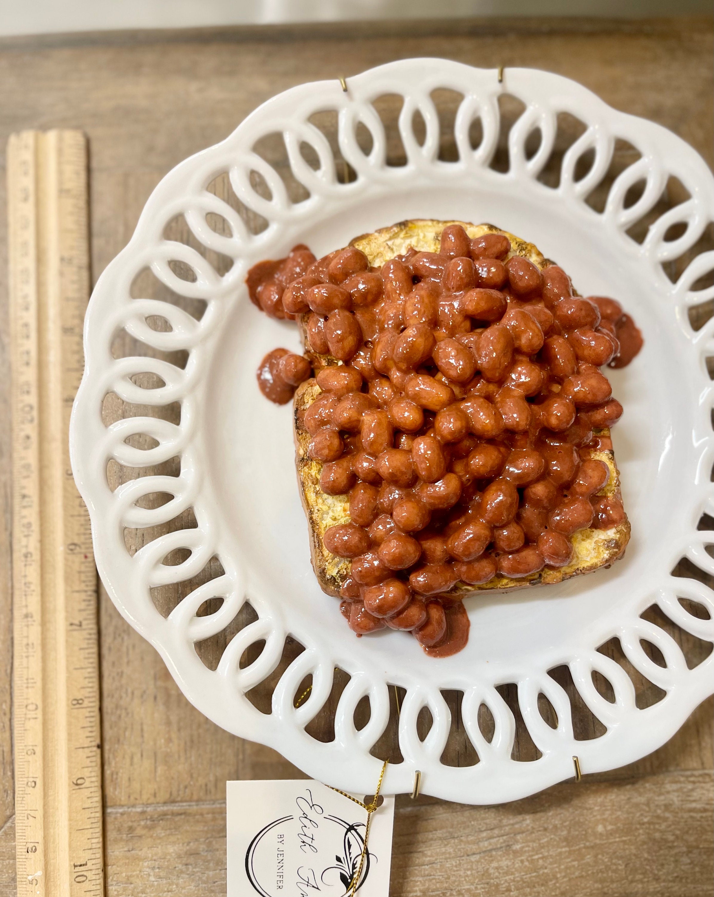 FAKE Baked Beans on Toast, Kitchen Decor - Etsy
