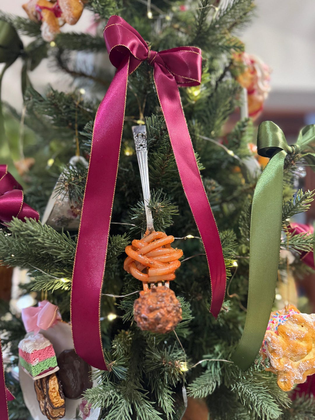 FAKE Spaghetti and Meatball Ornament - Fake Food Art, Faux Food - Etsy