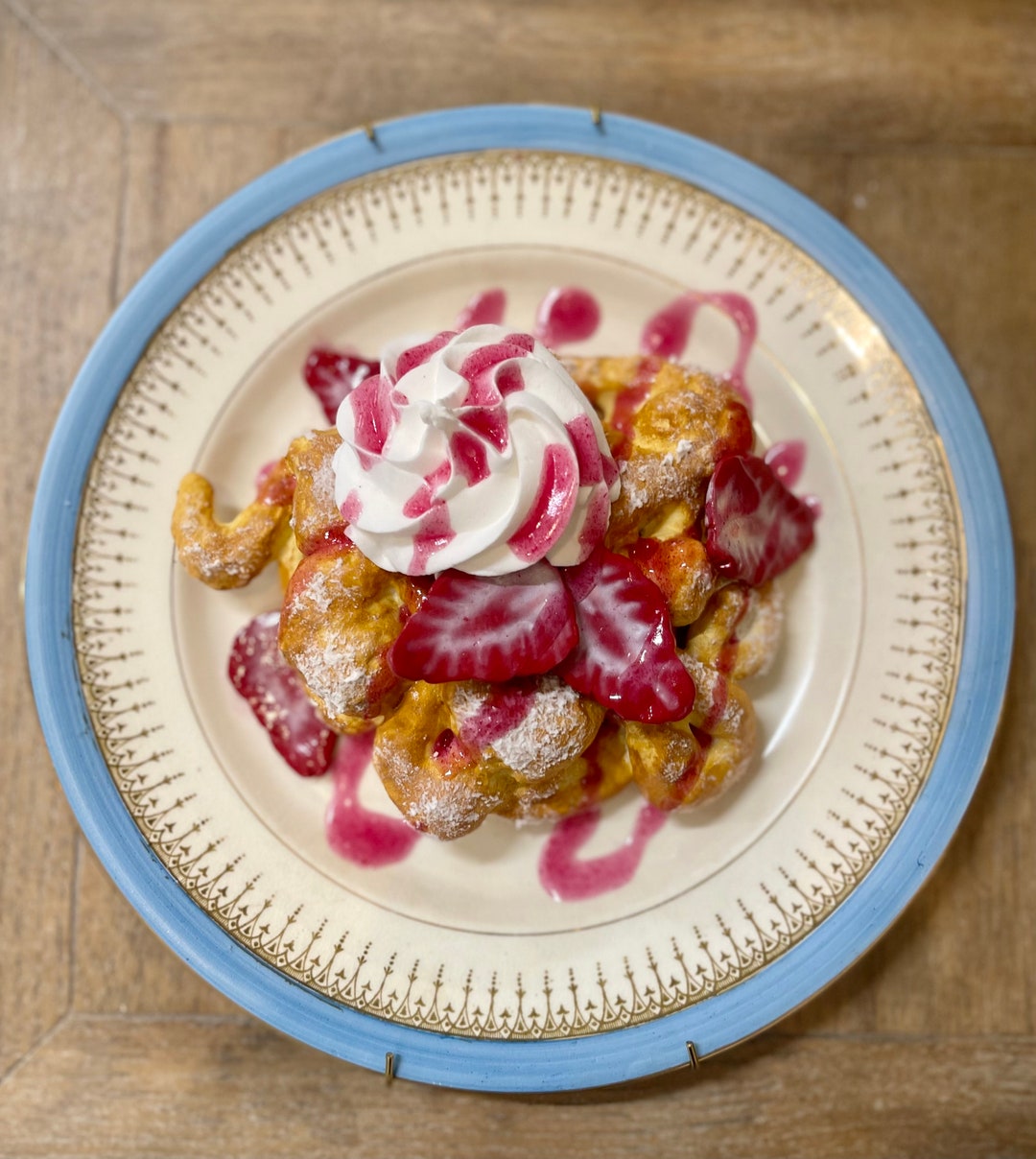 FAKE Funnel Cake on a Vintage Plate, Kitchen Decor - Etsy