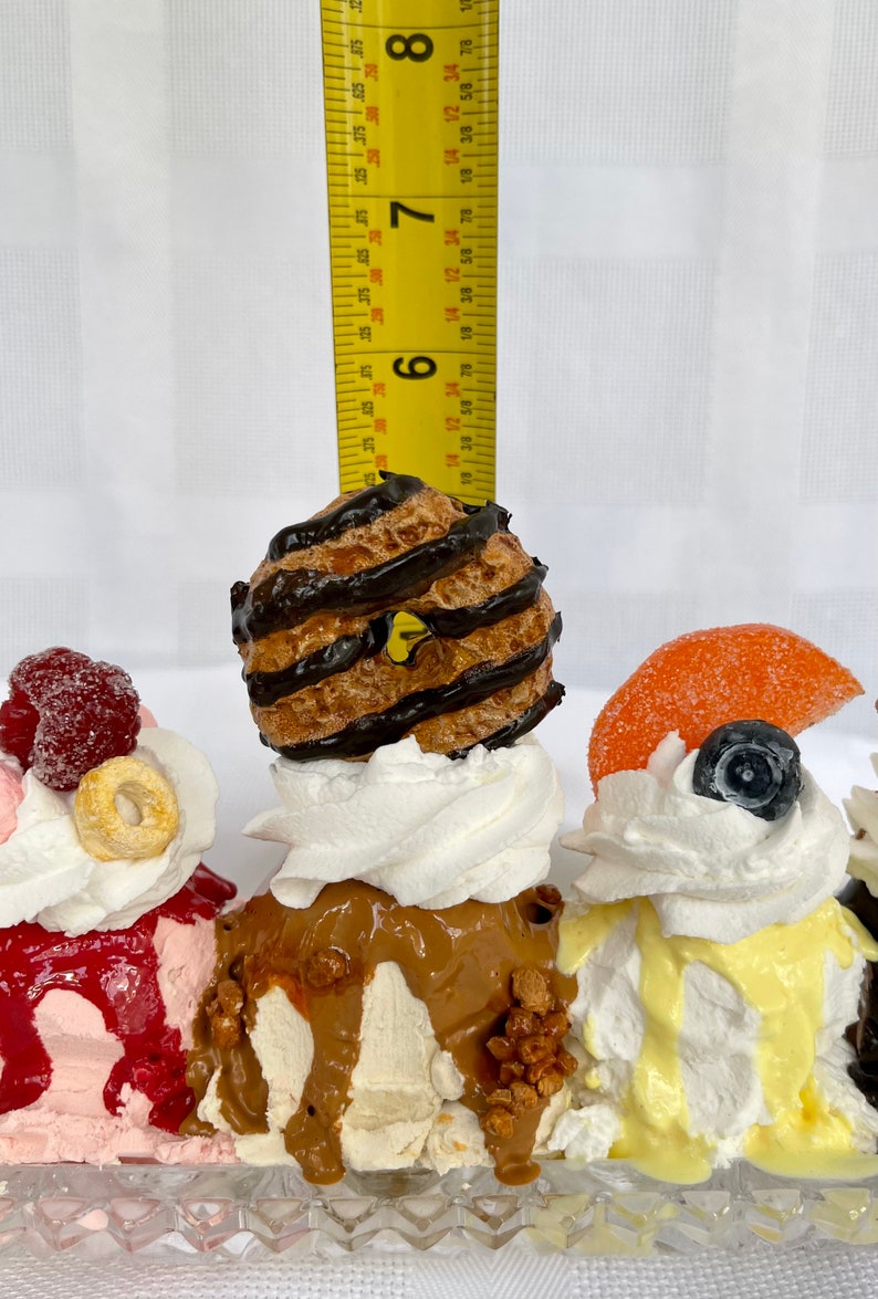 FAKE Ice Cream Sundae Sampler, Kitchen Decor, Photo Prop - Etsy