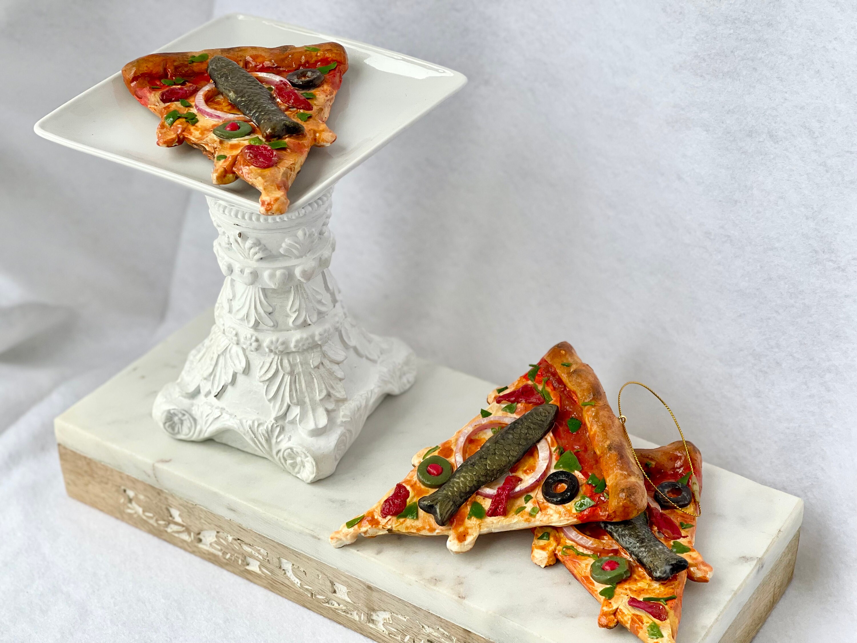 FAKE Anchovy Sardine Pizza Slice, Photo Prop, Kitchen Decor - Etsy