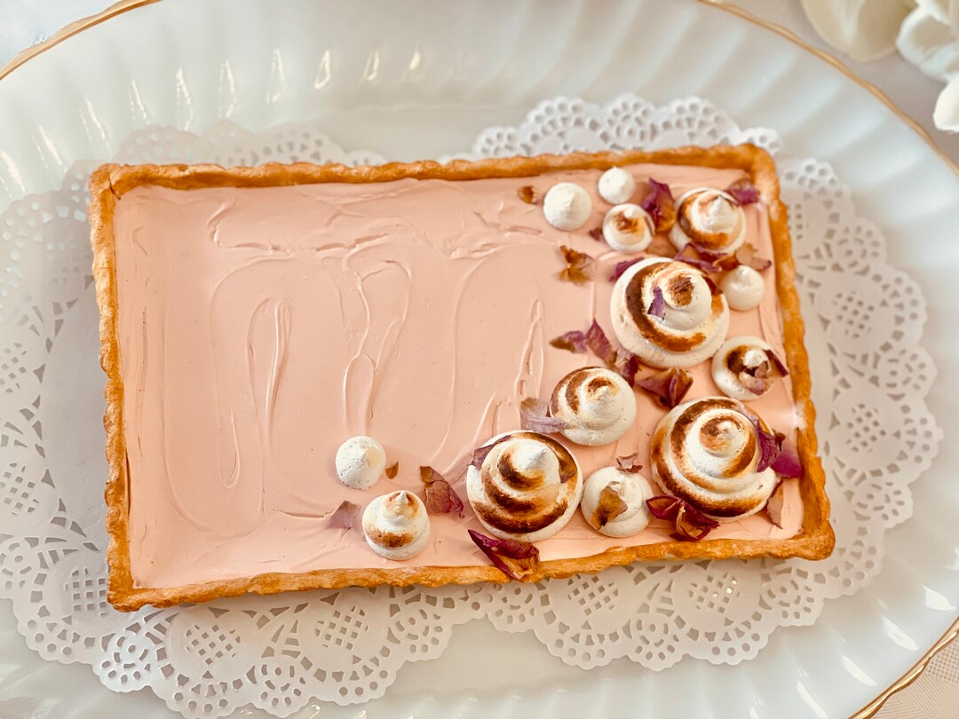 FAKE Pink Grapefruit Cream Tart, Kitchen Decor - Etsy