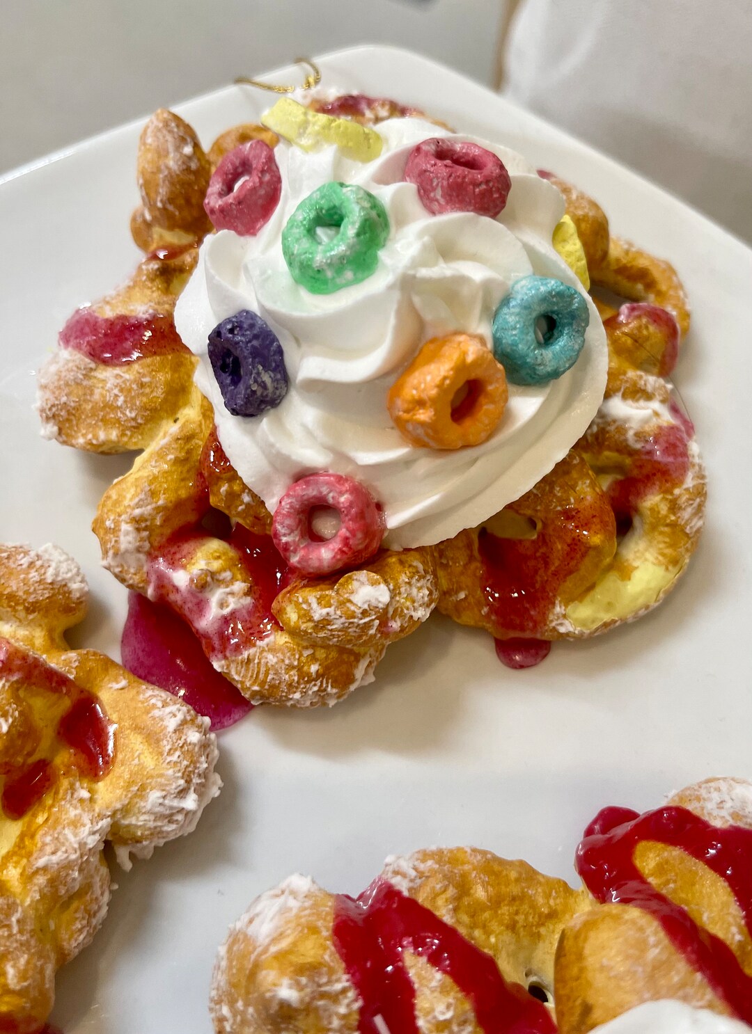 FAUX Funnel Cake Ornament - Etsy