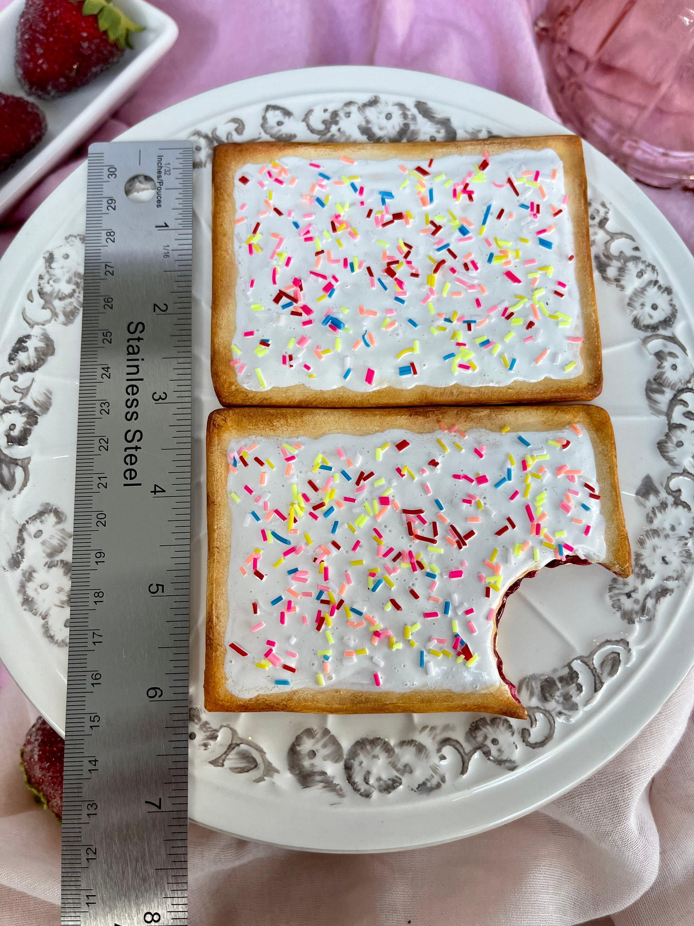 FAKE Pop Tarts, Strawberry Flavour, Photo Prop, Kitchen Decor - Etsy