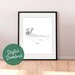 Maui Line Art Print, Hawaii Minimalist Black and White Drawing, Instant ...