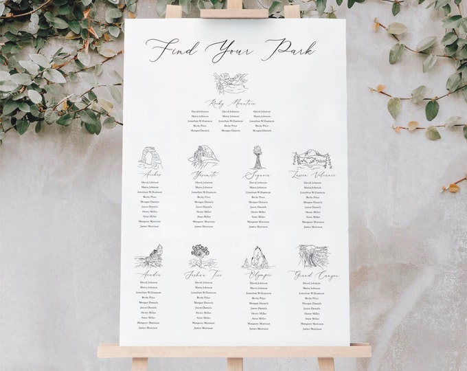 Bespoke Illustrated Table Plan Custom Relationship Timeline Seating ...
