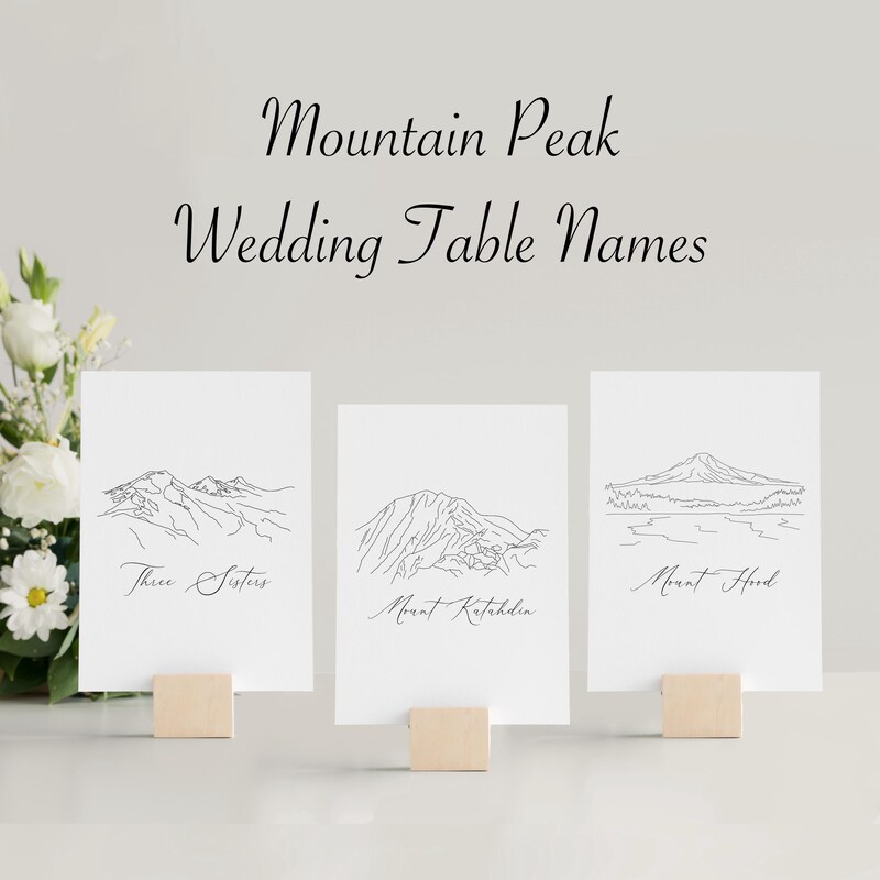 Mountain Table Numbers - Etsy