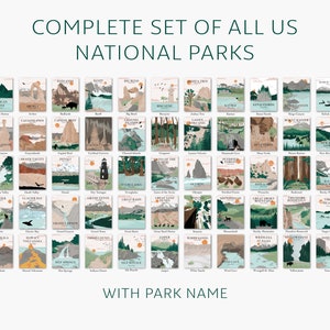 National Park Prints Set: Any 4 Minimalist Travel Posters - Etsy