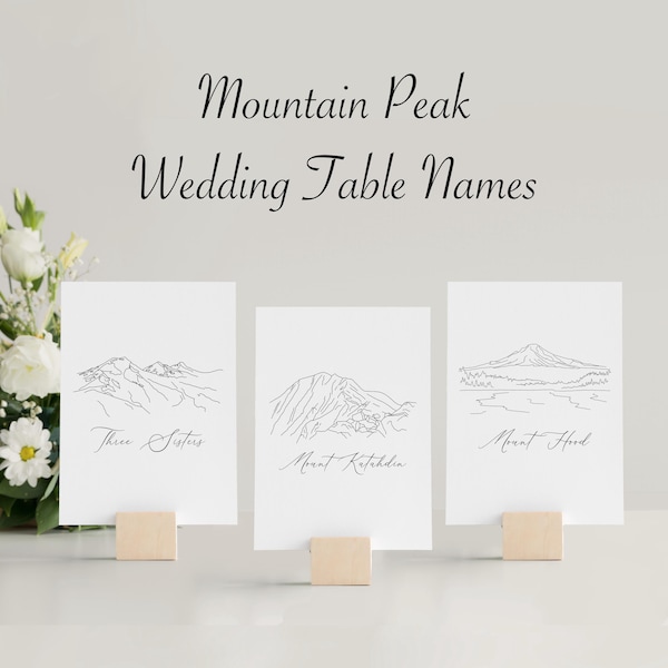 Mountain Table Numbers - Etsy
