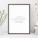 Mount Rainier National Park Line Art Print Minimalist Black - Etsy