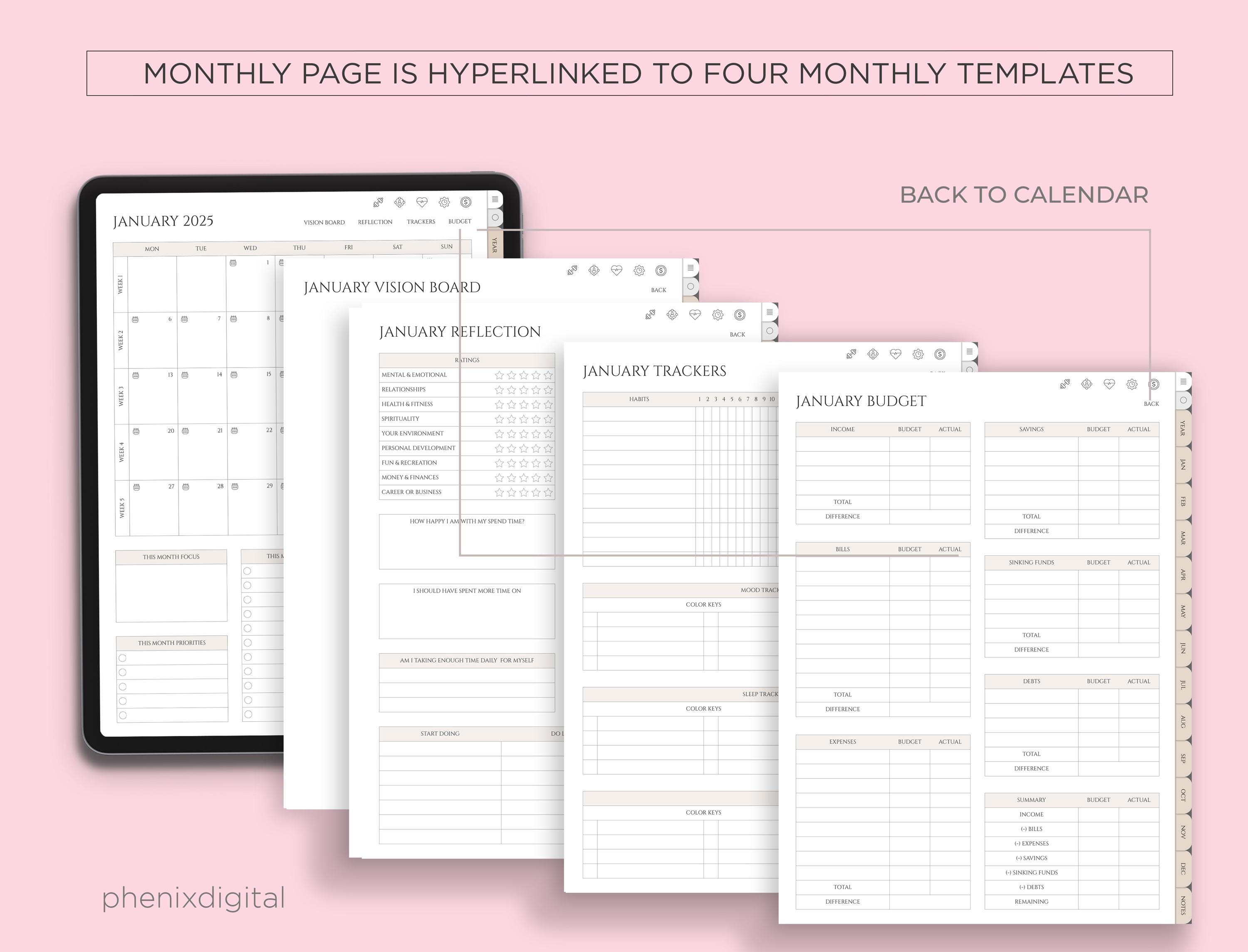 2025 Digital Planner: Daily, Weekly, Monthly Journal (goodnotes ...