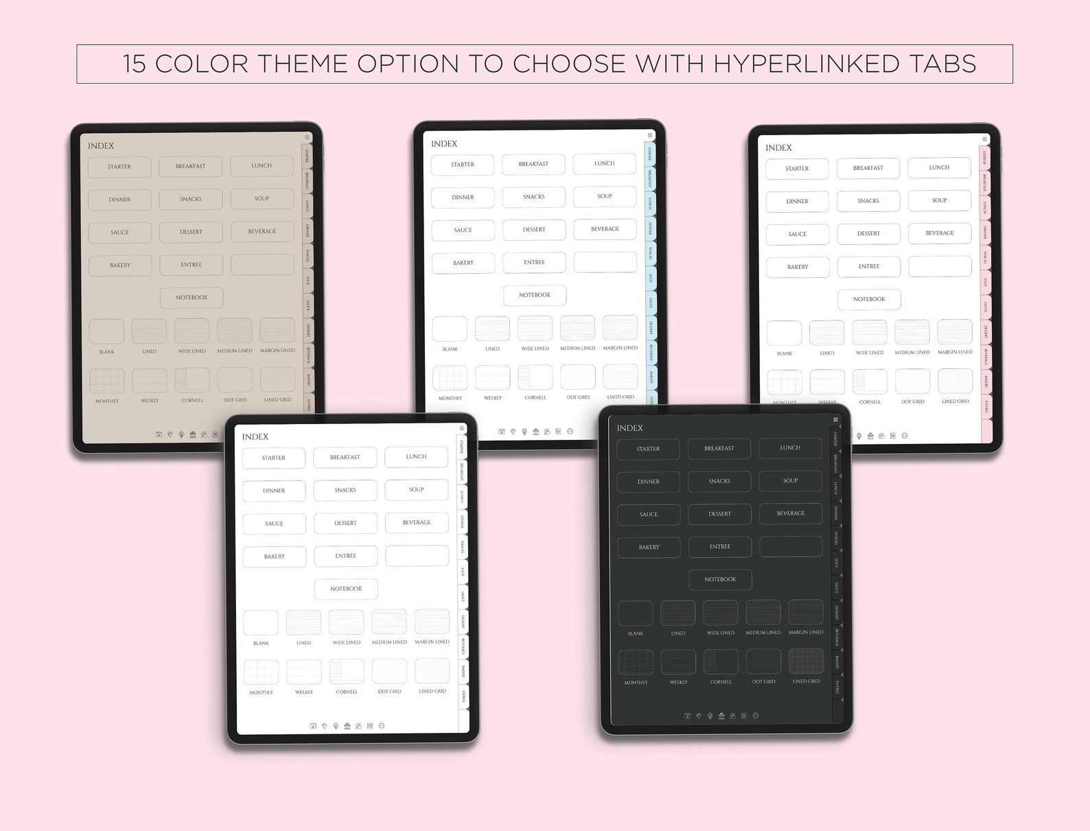 Digital Recipe Book for Goodnotes, Notability, Digital Recipe Journal ...