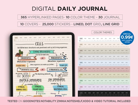 Digital Daily Journal Goodnotes Planner Ipad Planner Digital - Etsy