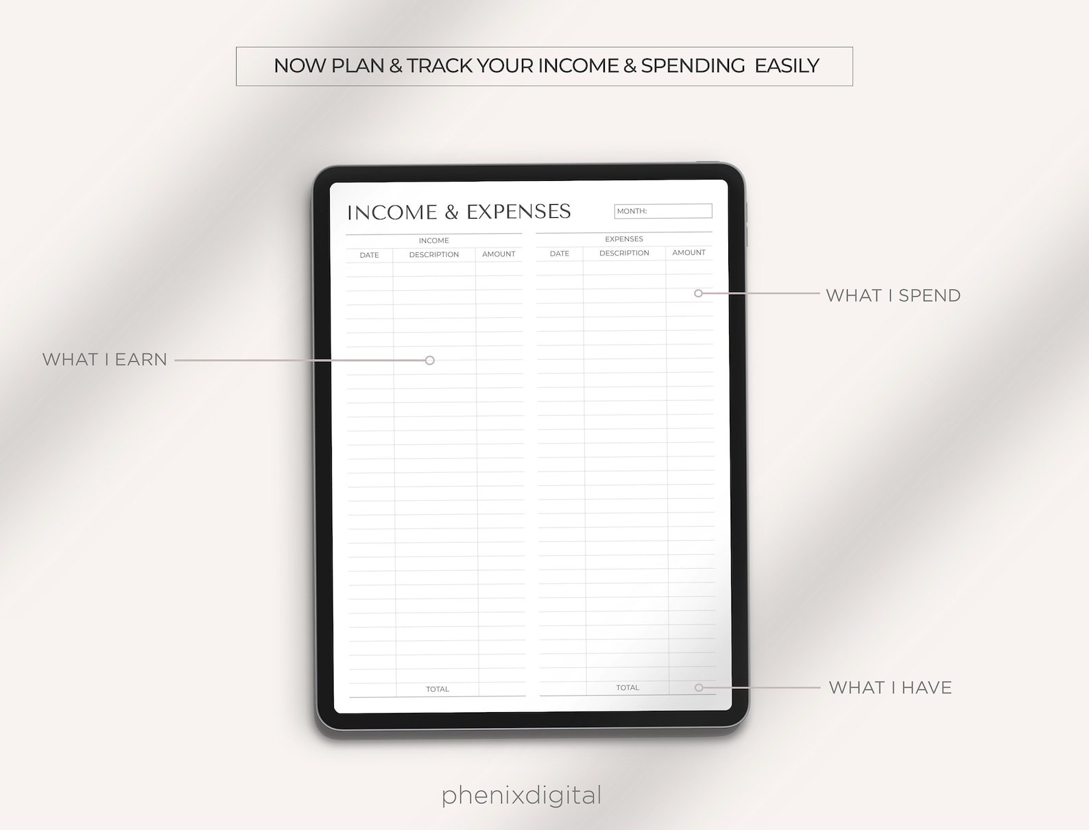 Digital Income Expense Tracker: Goodnotes Notability Template (PDF) - Etsy