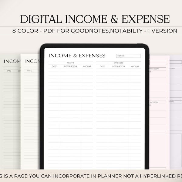 Spending Tracker Digital - Etsy
