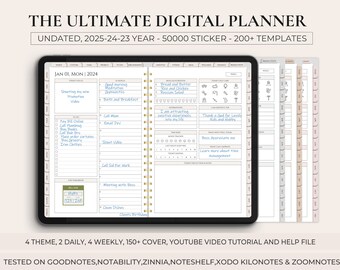 2023 2024 Undated Digital Goodnotes Planner, Notability Planner, iPad ...