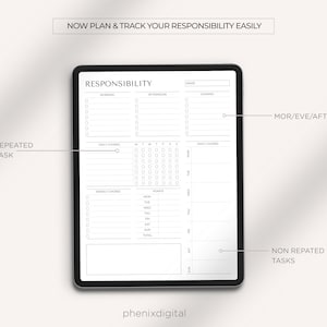 Digital Responsibility Chore Chart Goodnotes Template Notability, Kids ...