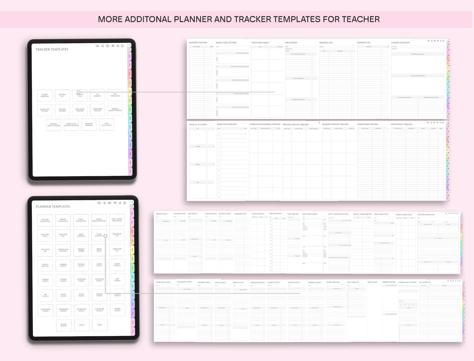 Digital Teacher Planner 2024-2025: Goodnotes iPad Academic Template ...