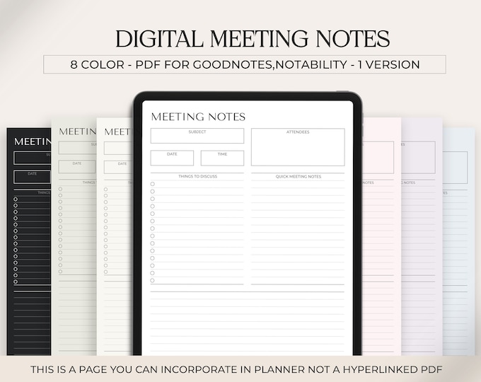 Efficient Meeting Notes Template: Streamline Your Business Meetings ...
