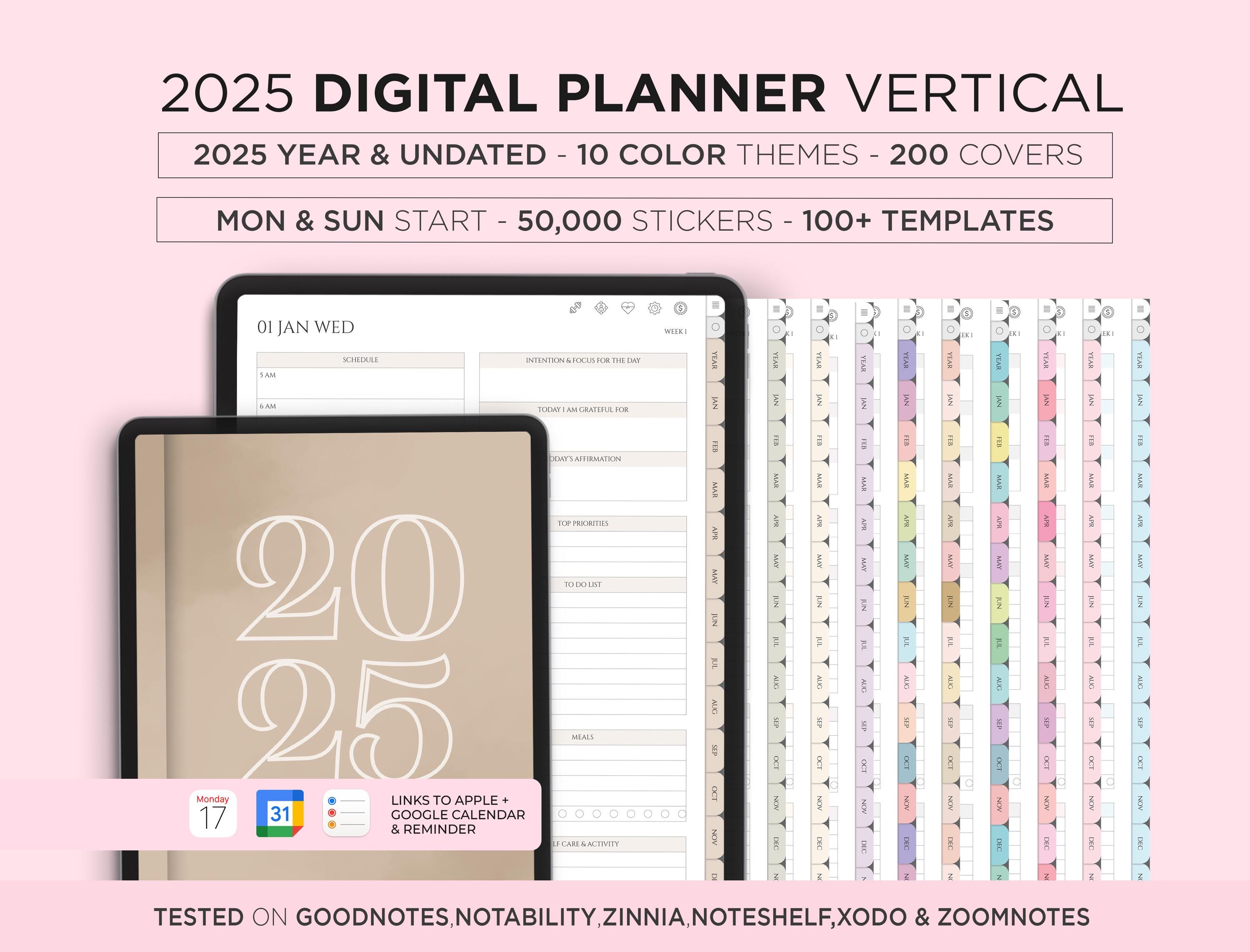 2025 Digital Planner: Daily, Weekly, Monthly Journal (goodnotes ...