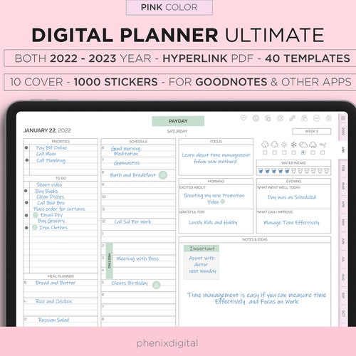 2022-2023 Digital Student Planner Goodnotes Compatible - Etsy