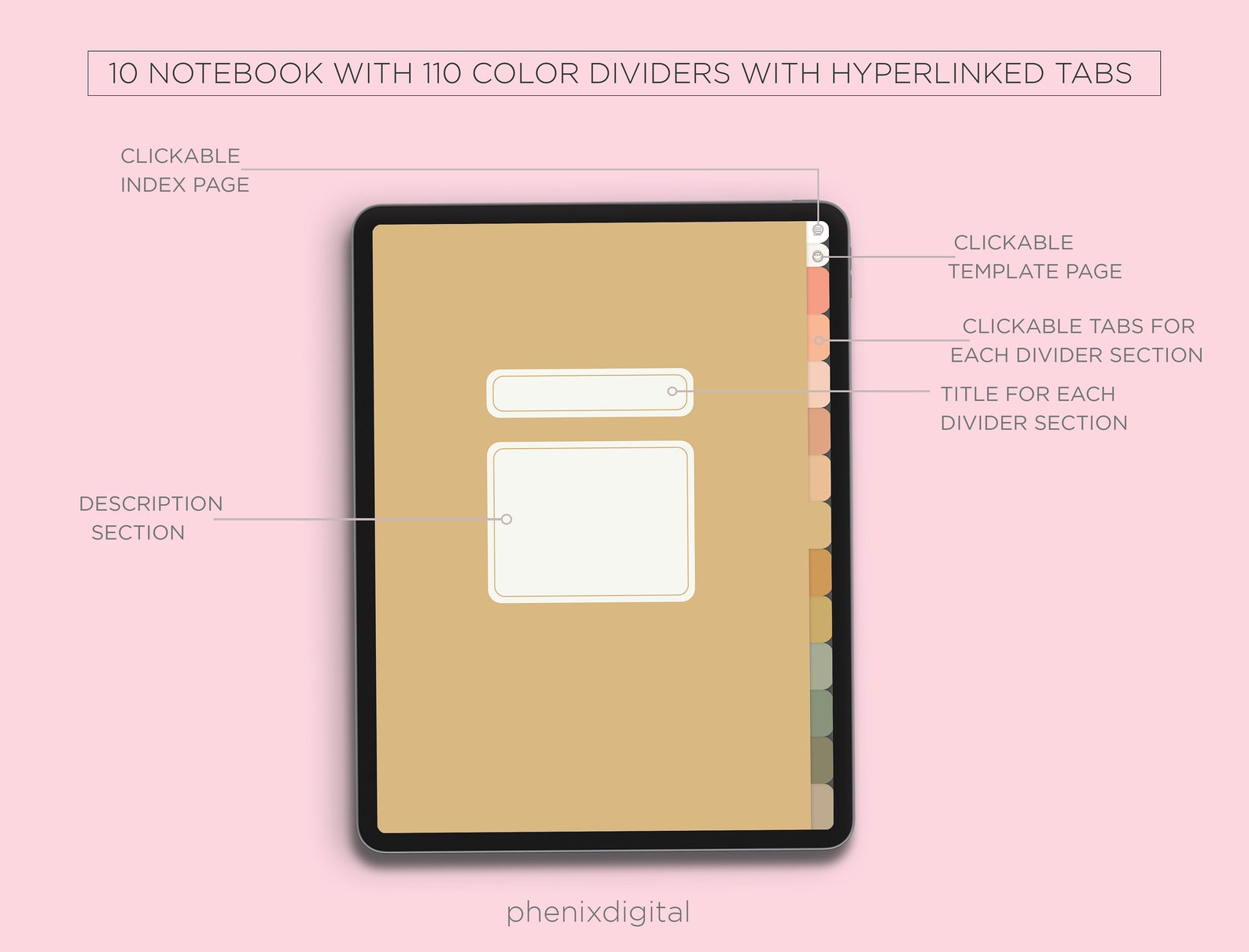 Digital Hyperlinked Notebook Minimal Notebook Cornell Note - Etsy