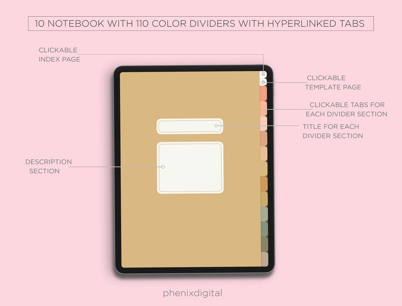 Digital Hyperlinked Notebook Minimal Notebook Cornell Note - Etsy