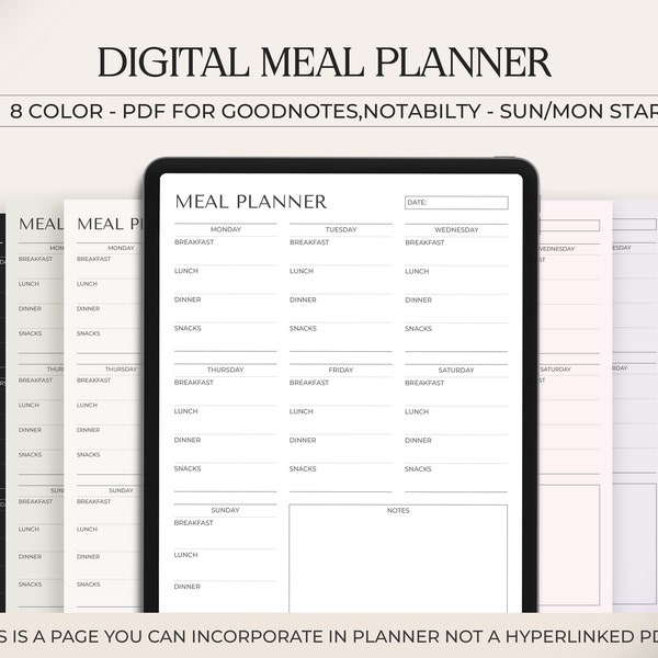 Meal Planner - Etsy