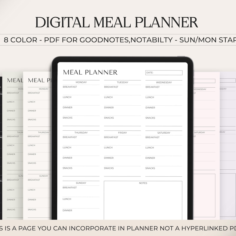 Meal Planner - Etsy