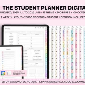 2025 2026 Student Digital Planner Goodnotes, Academic Planner, College ...