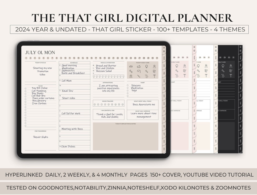That Girl Planner, Planificador Digital 2024, Planificador Goodnotes ...