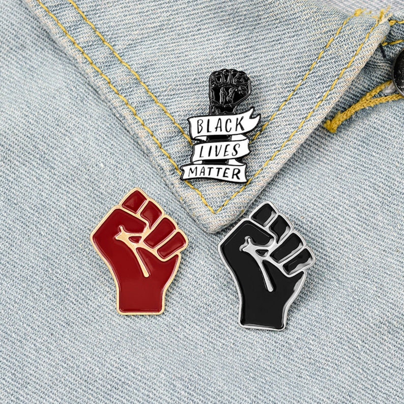BLM Symbol Pins Enamel BLM Fist Badge Equality Pins Pin Lapels | Etsy