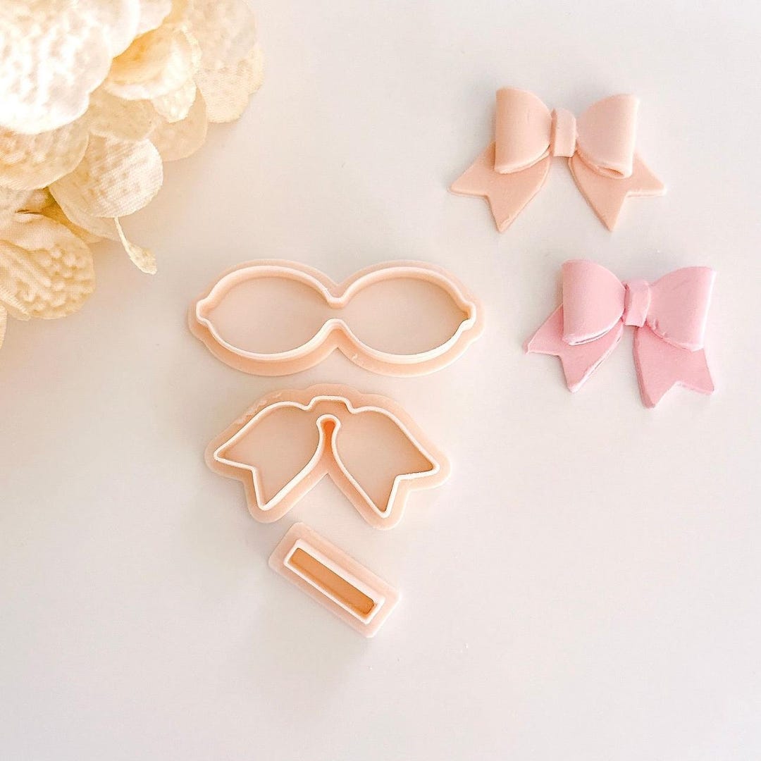 3D Coquette Bowtie Polymer Clay Cutters (3 Pieces) #1 | 3D Bow Cutter ...
