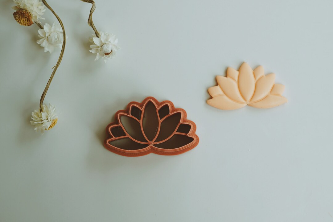Lotus Flower Clay Cutter | Polymer Clay Cutter - Etsy