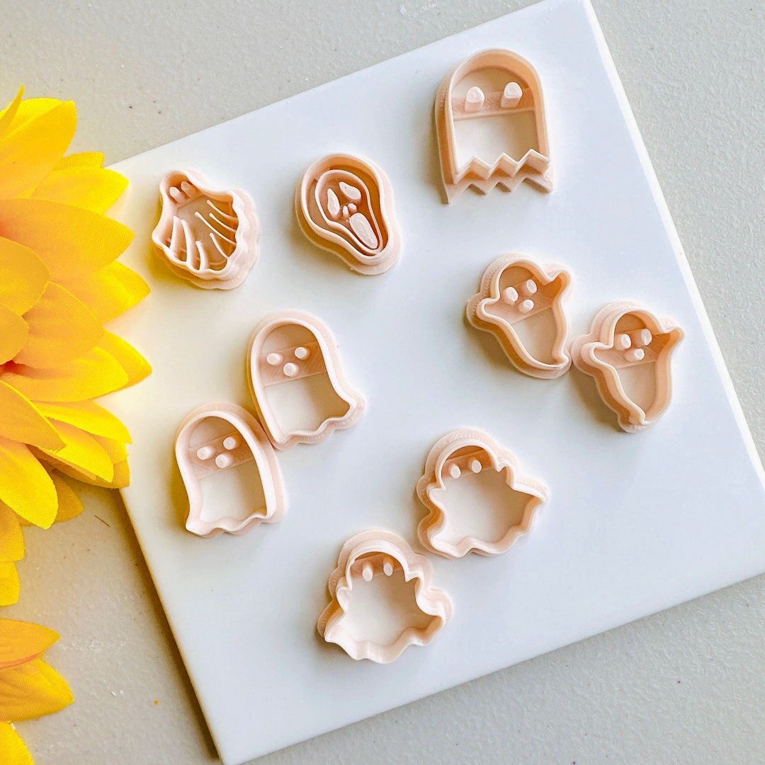 Fall Ghost Clay Cutter Collection (9 Cutters) | Embossed Clay Cutters ...
