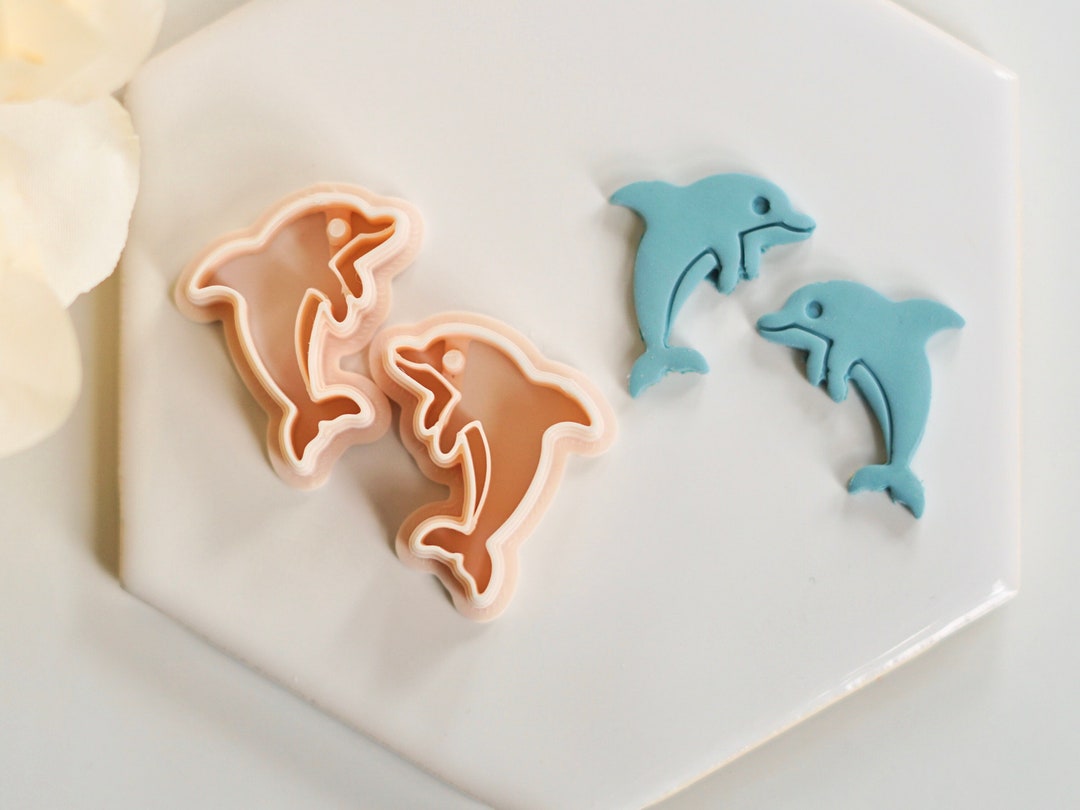 Dolphin Clay Cutters (2 Pieces) | Sea Life Clay Cutter - 2023 Summer ...