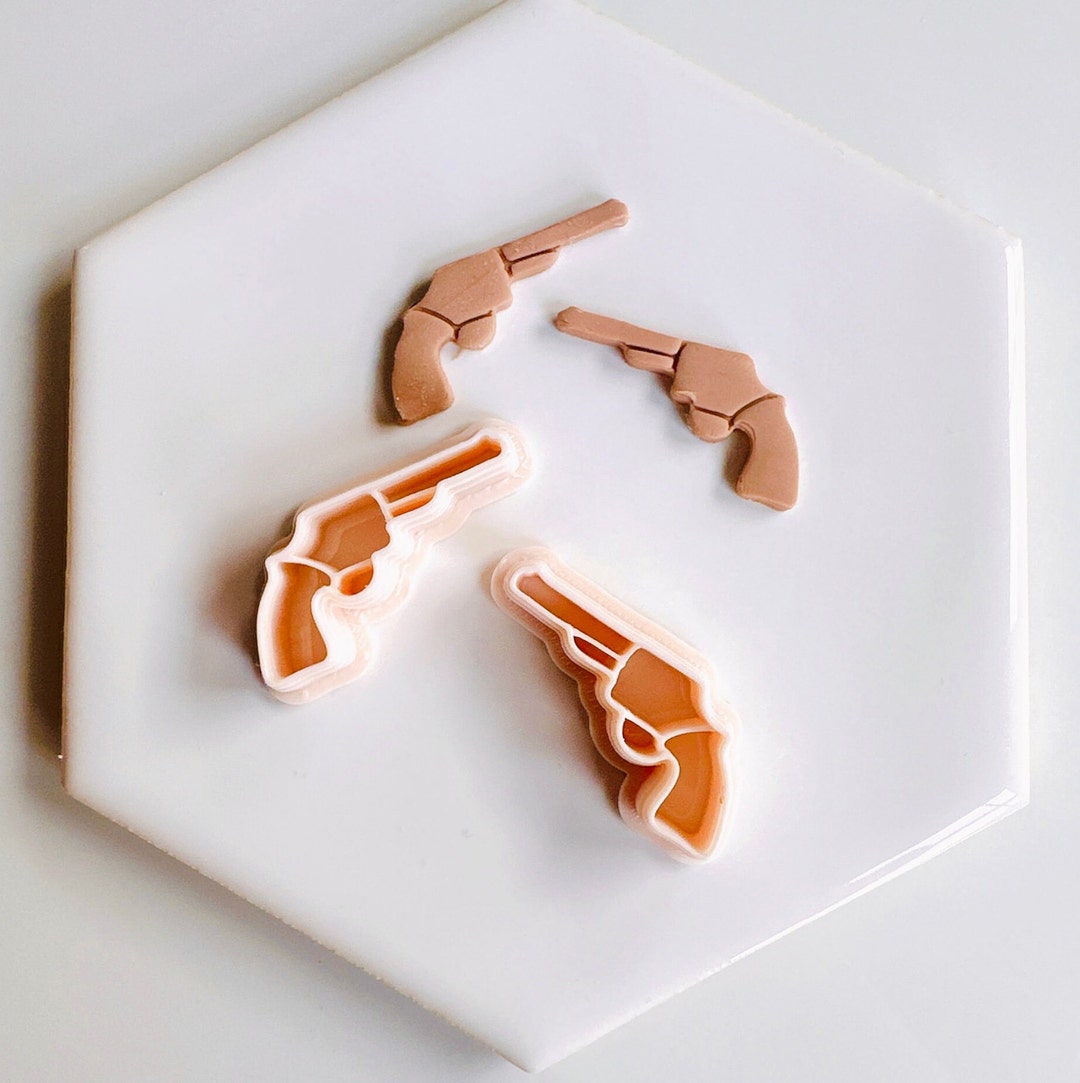 Cowboy Revolver Western Clay Cutter (2 Pieces) | Cowboy Gun Cutter ...