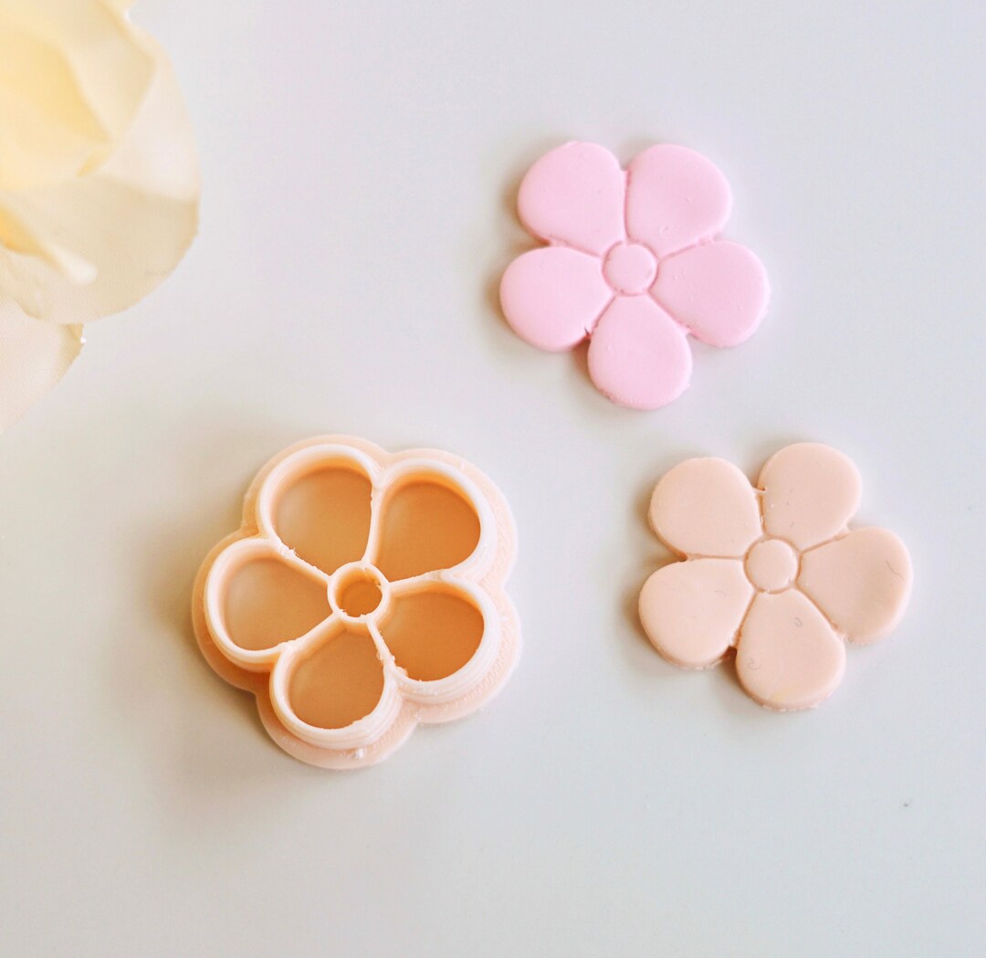 Organic Spring Flower Floral Clay Cutters | Spring Daisy Peony Poppy ...