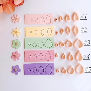 Petal Floral Leaf Mini Micro Cutter Sets (4 Cutters/1 Set)| Polymer ...