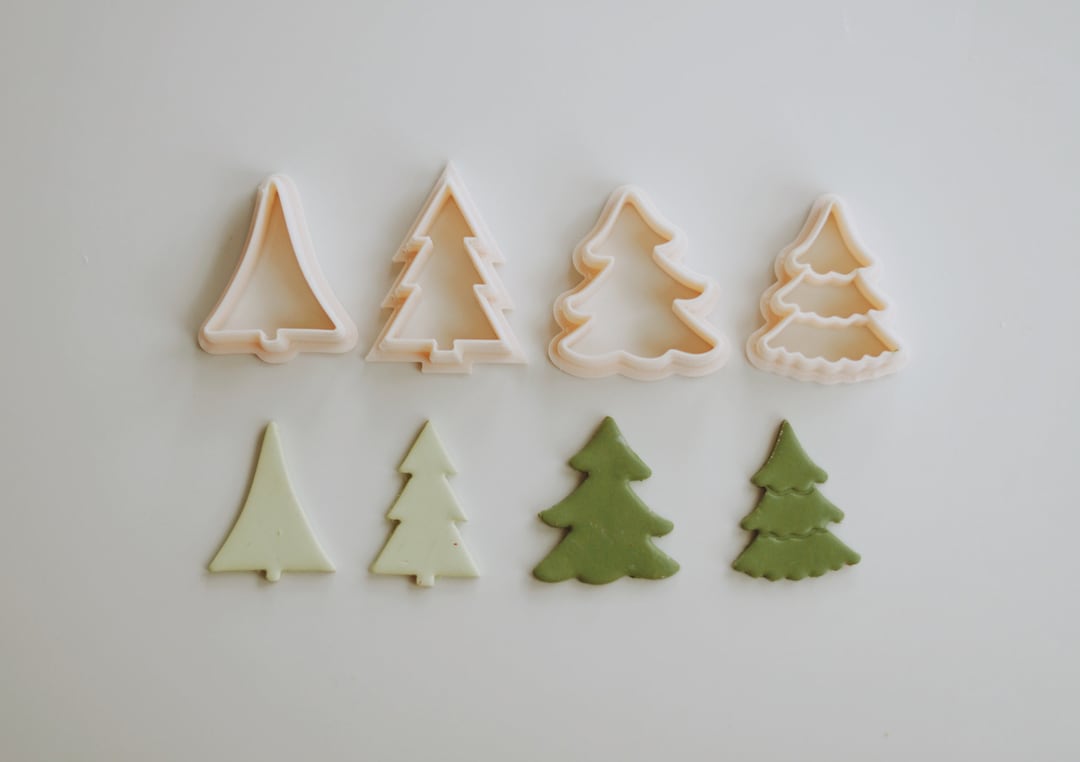 Christmas Tree Cutter Set (4 Cutters)| Christmas Earring Clay Cutter ...