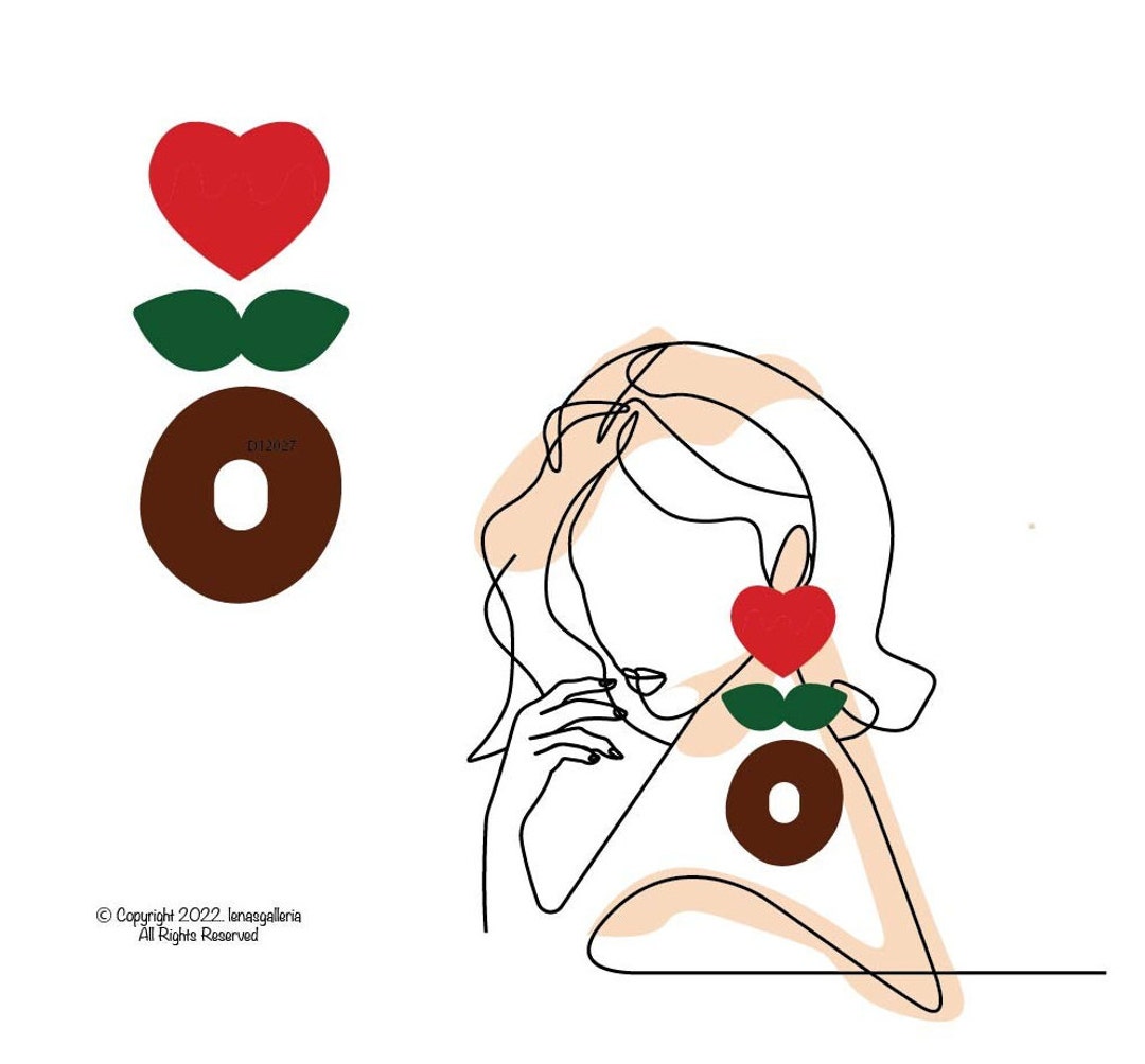 Heart Plant Dangle Earring Cutter Set (3 Piece Set) | Cute Unique ...