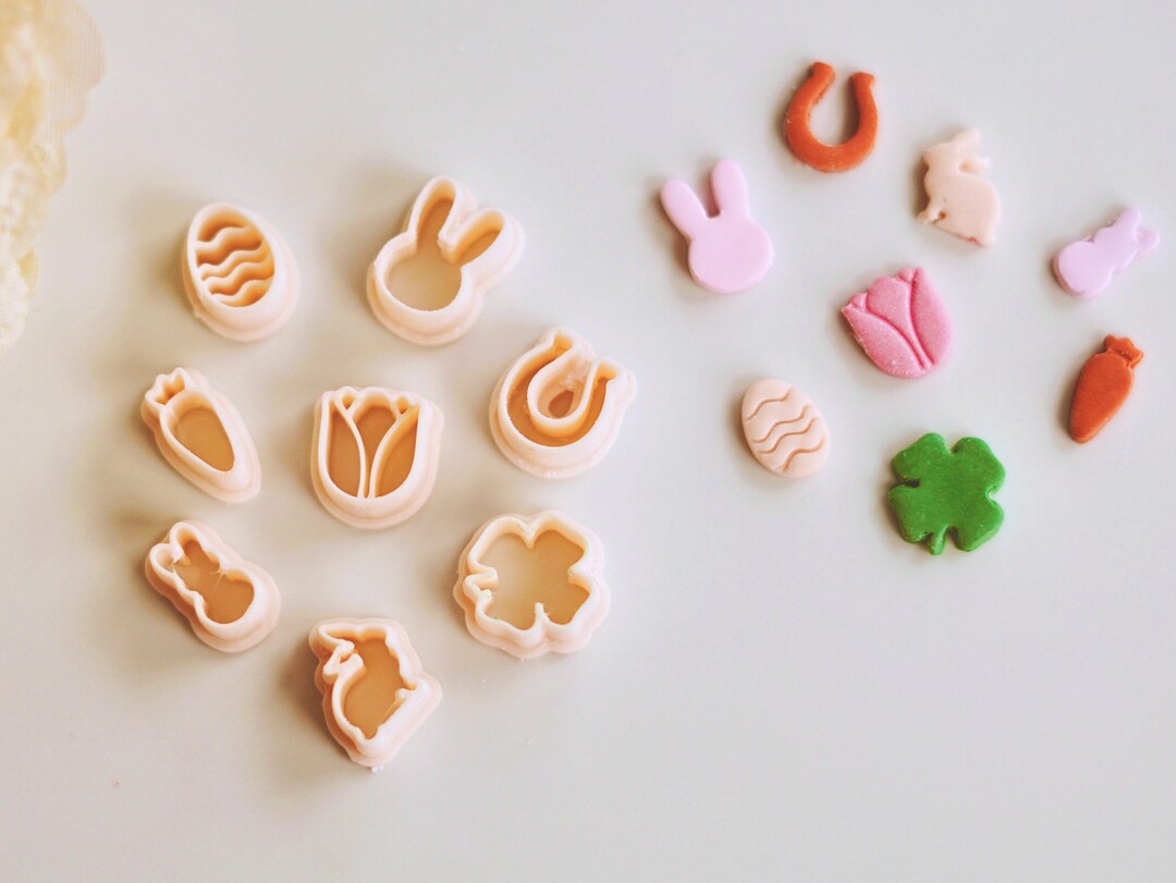 MINI Spring Easter Clay Cutters | MINI Stud Size Clay Cutter | Spring ...