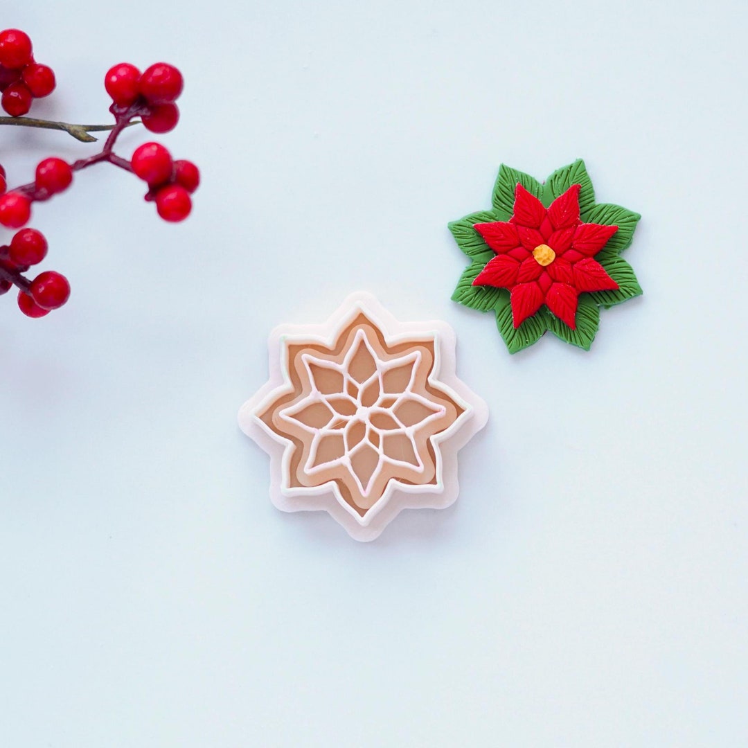 Poinsettia Christmas Flower Tree Cutter (2 Pieces)| Christmas Cutter ...